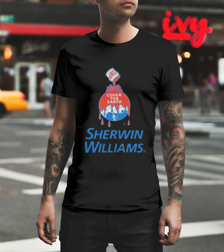 Sherwin Williams Cover The Earth Logo Iconic Branding T-Shirt