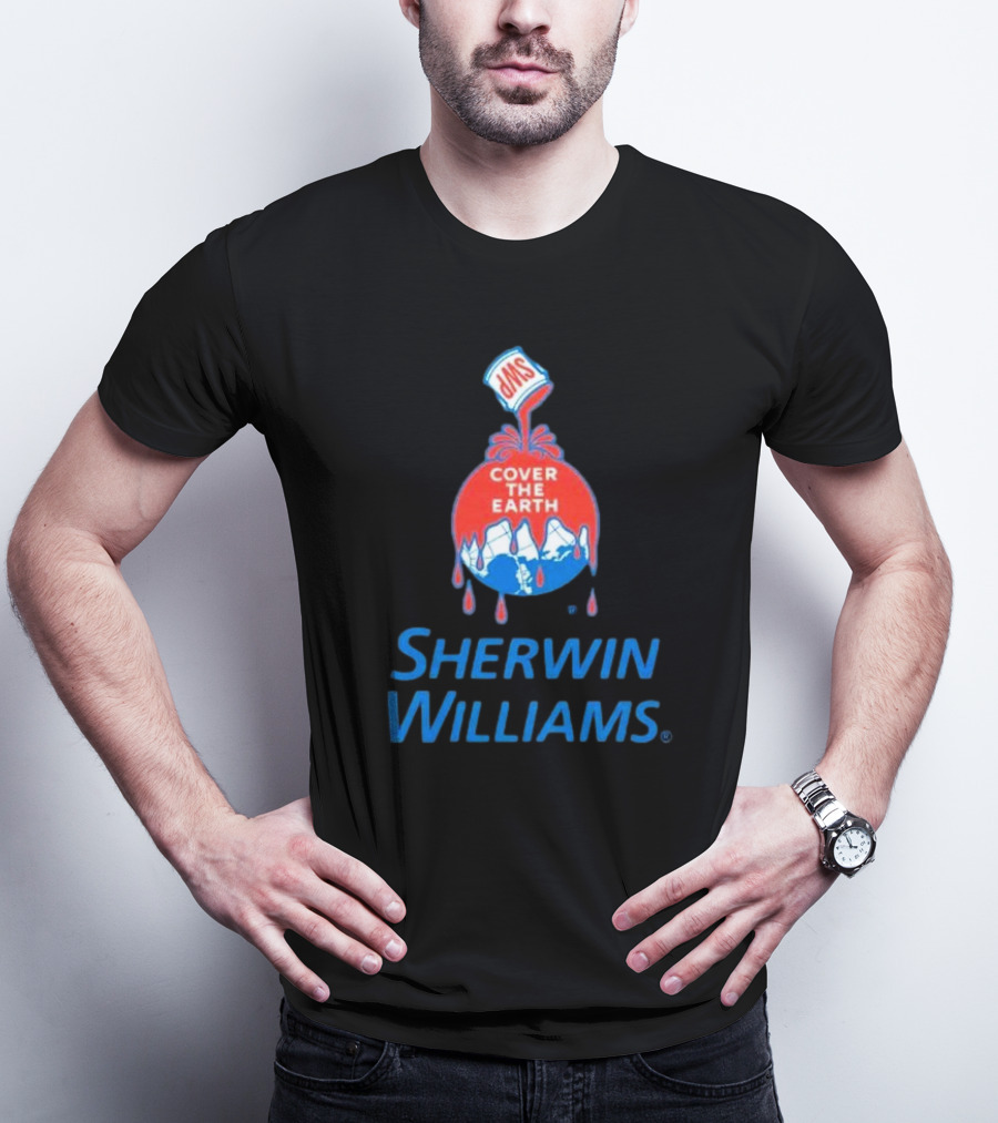 Sherwin Williams Cover The Earth Logo Iconic Branding T-Shirt