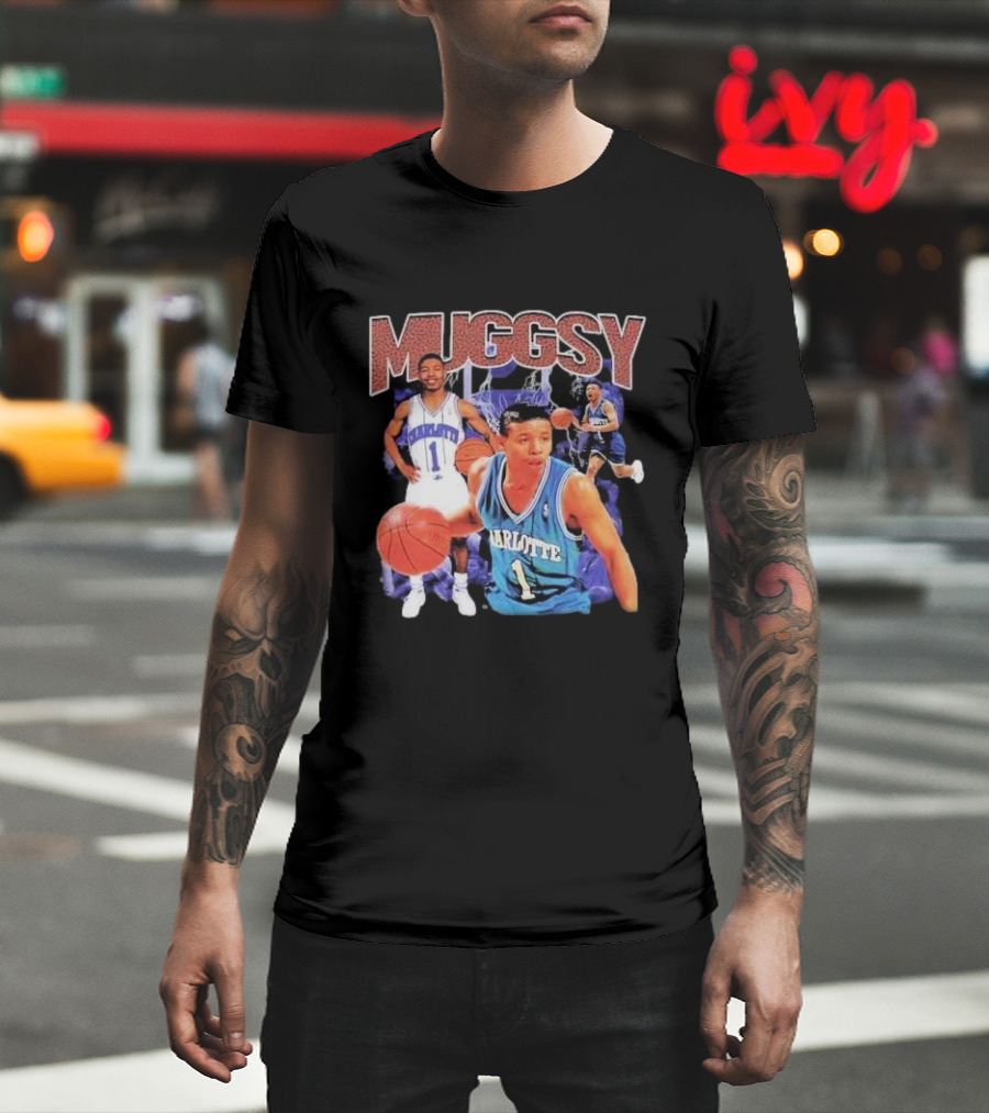 Muggsy Bogues Charlotte Basketball Legend T-Shirt
