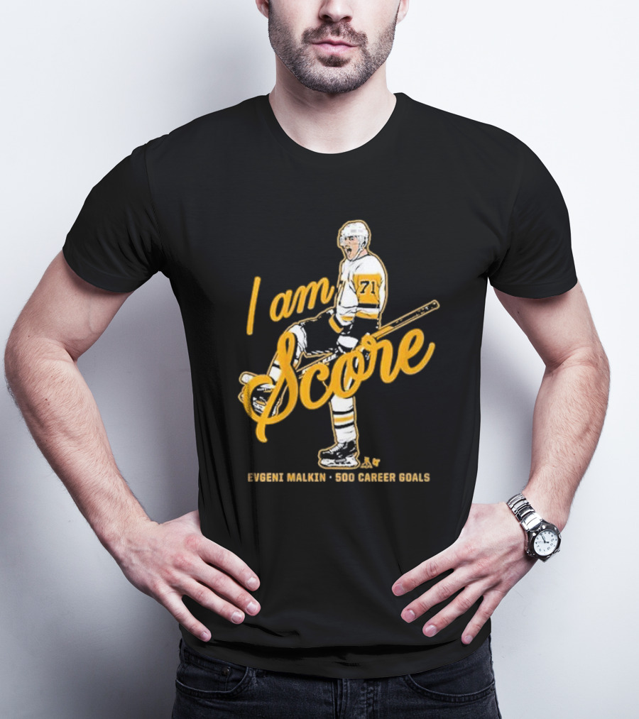 I Am Score Evgeni Malkin 500 Career Goals 71 T-Shirt