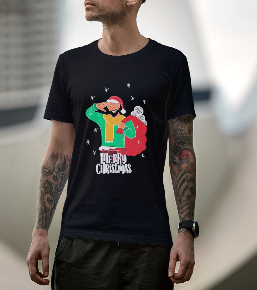 Merry Christmas Jb Gill Santa Holiday Collection T-Shirt