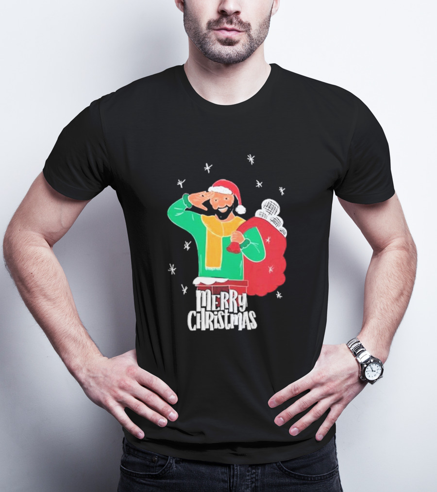Merry Christmas Jb Gill Santa Holiday Collection T-Shirt