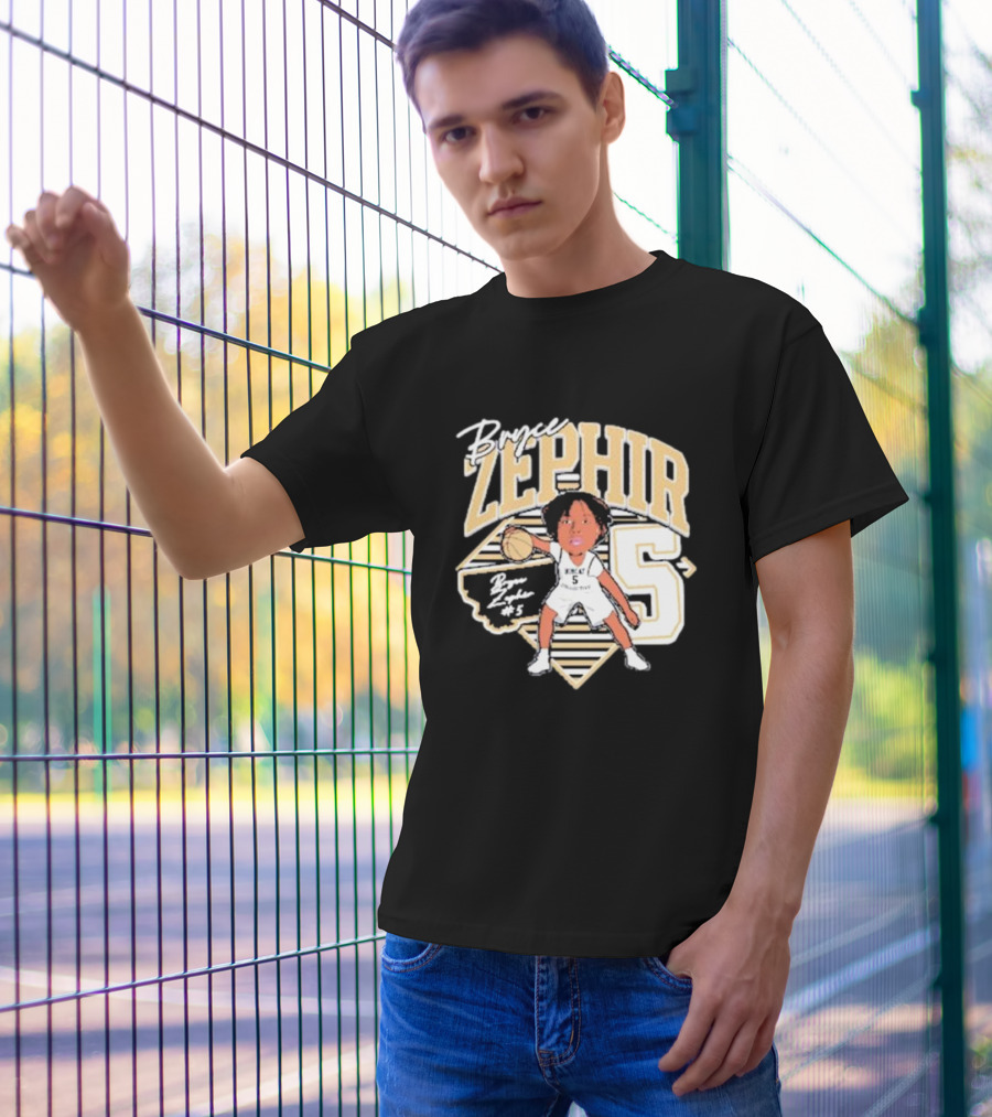 Bryce Zephir 5 Basketball Montana State Guard T-Shirt