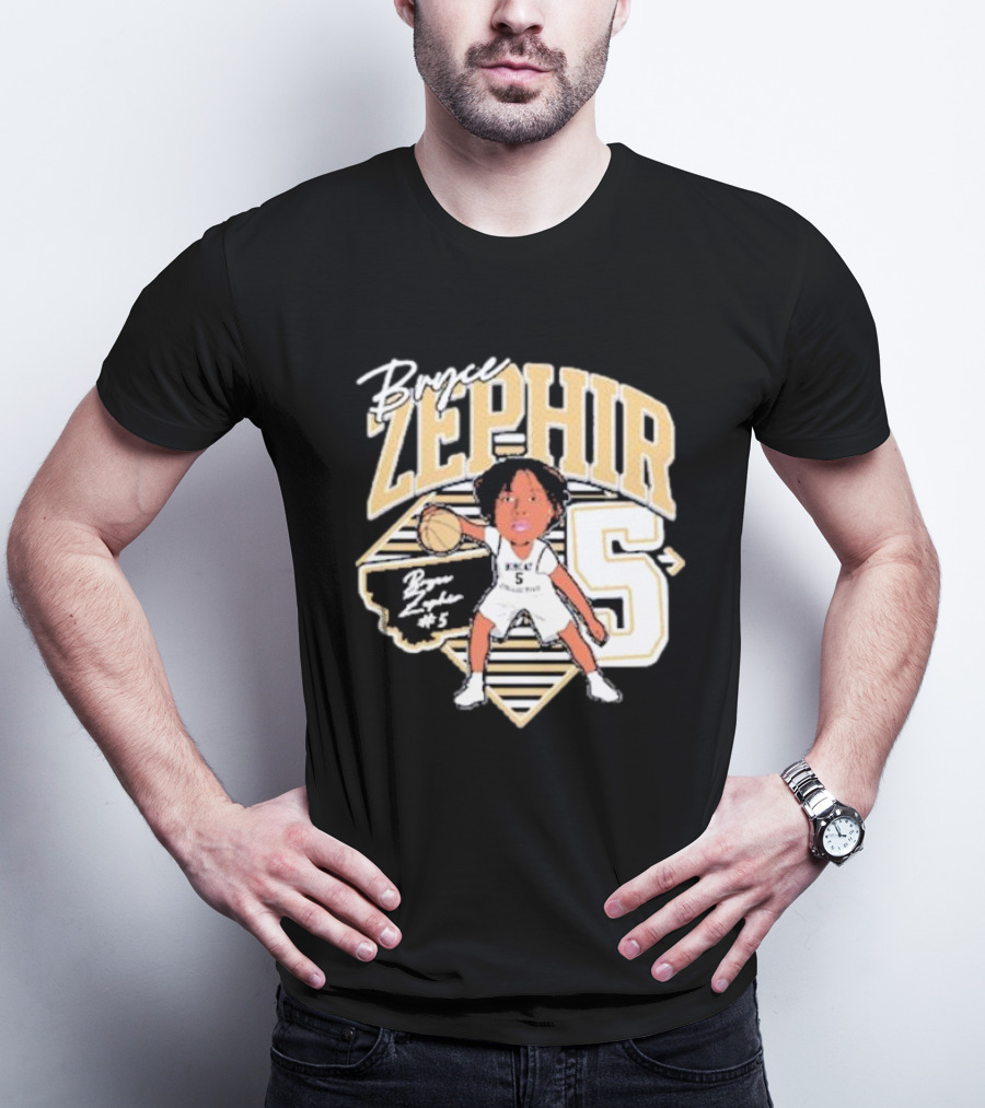Bryce Zephir 5 Basketball Montana State Guard T-Shirt