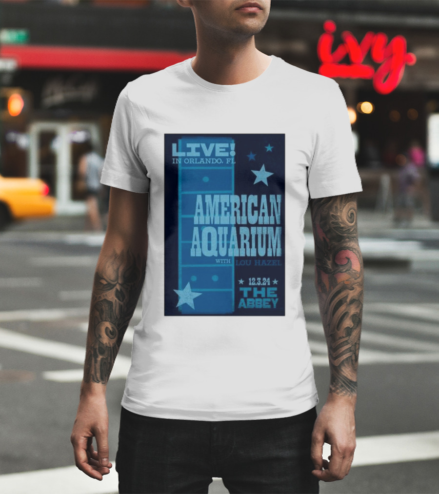 LIVE American Aquarium With Lou Hazel The Abbey Orlando FL 12.3.24 T-Shirt