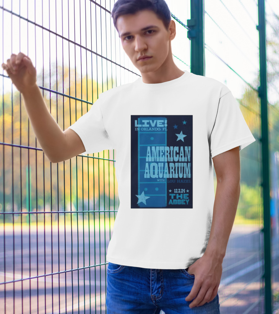 LIVE American Aquarium With Lou Hazel The Abbey Orlando FL 12.3.24 T-Shirt