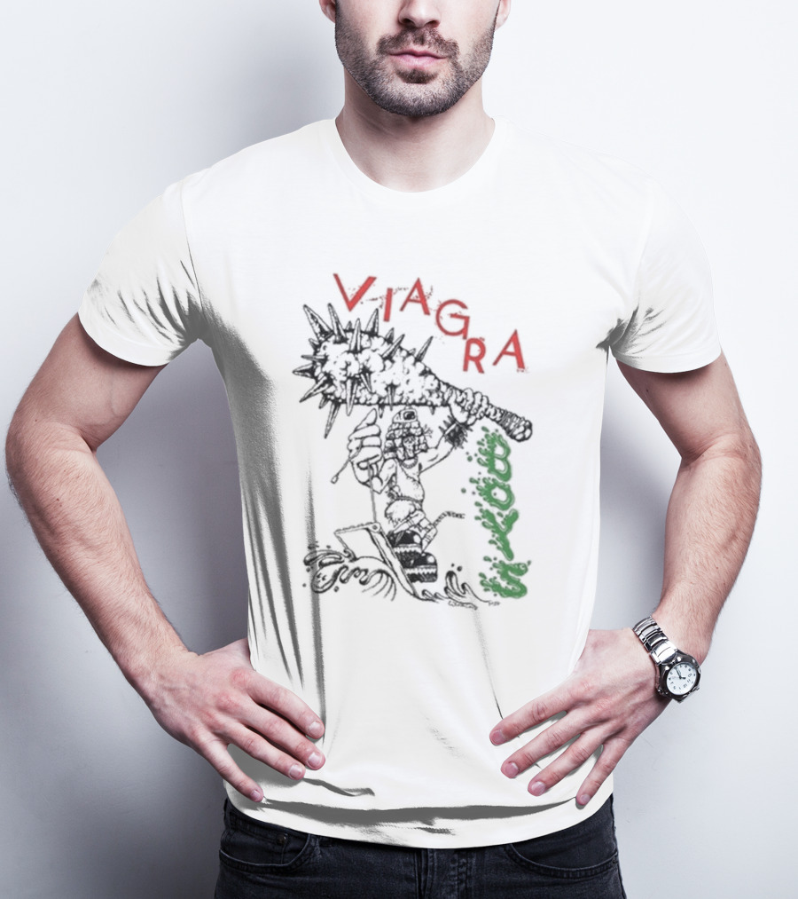 Viagra Boys Surfing Caveman With Spiked Club T-Shirt