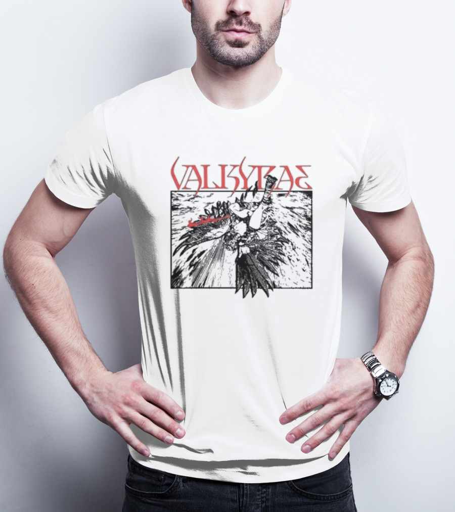 Valkyrae Red And Black Distressed Graphic Box T-Shirt