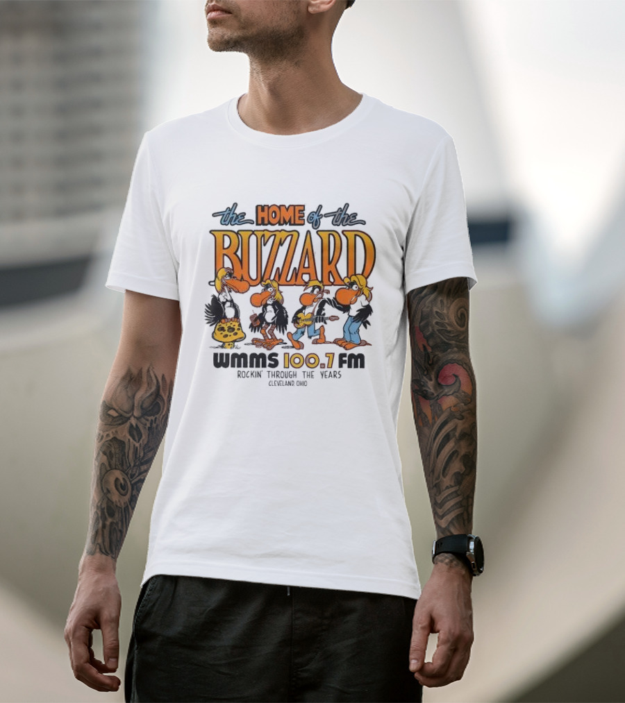 The Home Of The Buzzard WMMS 100.7 FM Rockin' Through The Years Cleveland Ohio T-Shirt