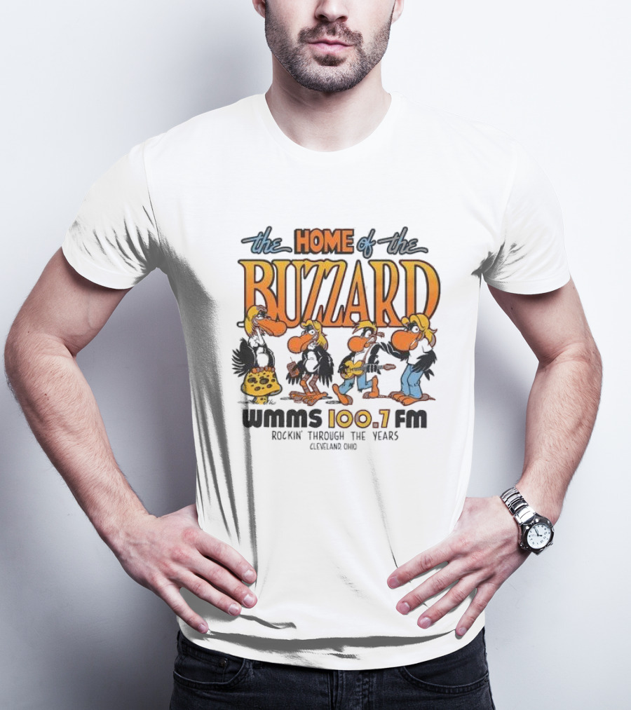 The Home Of The Buzzard WMMS 100.7 FM Rockin' Through The Years Cleveland Ohio T-Shirt