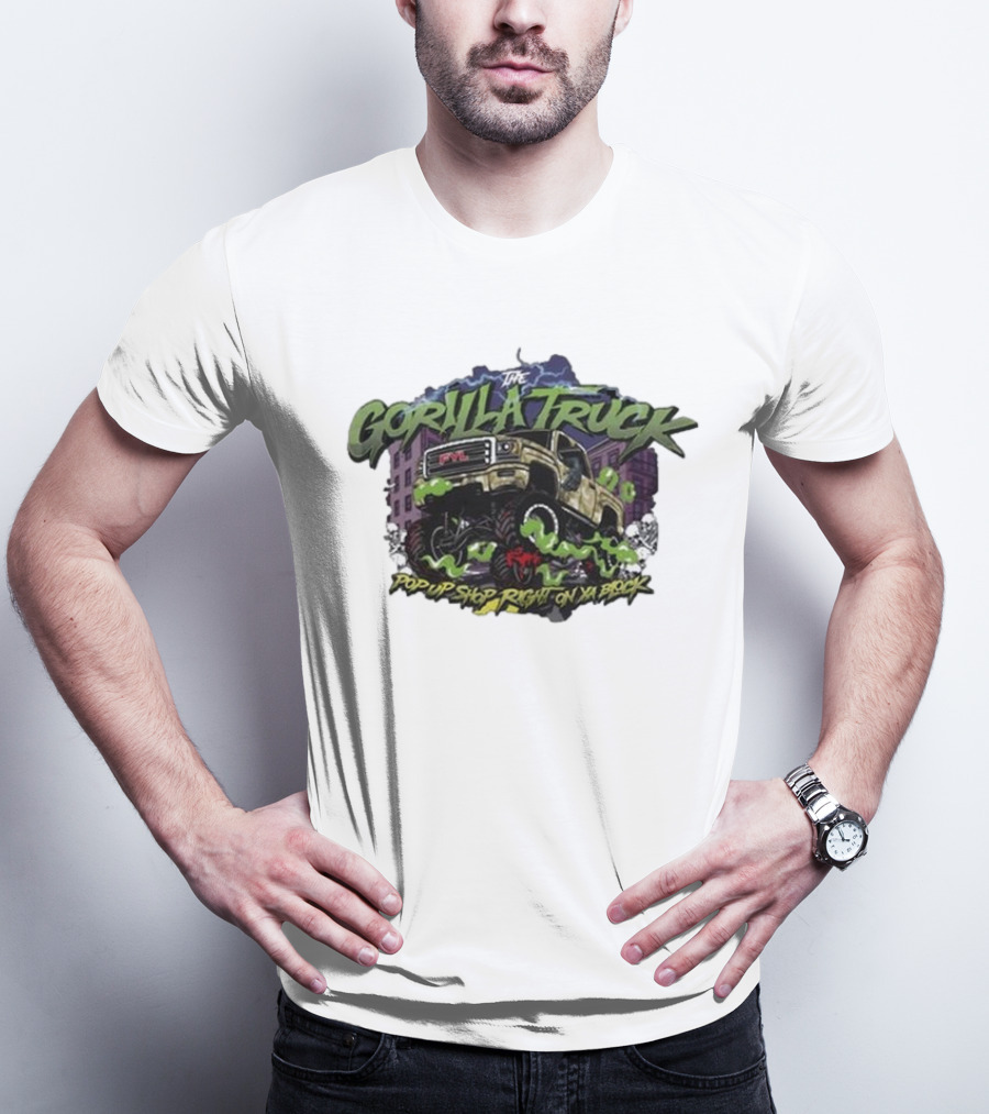 The Gorilla Truck Pop Up Shop Right On Ya Block T-Shirt