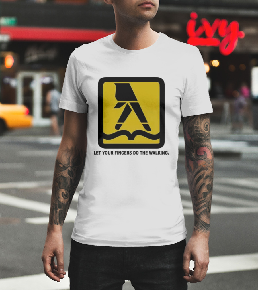 Yellow Pages Let Your Fingers Do The Walking Iconic T-Shirt