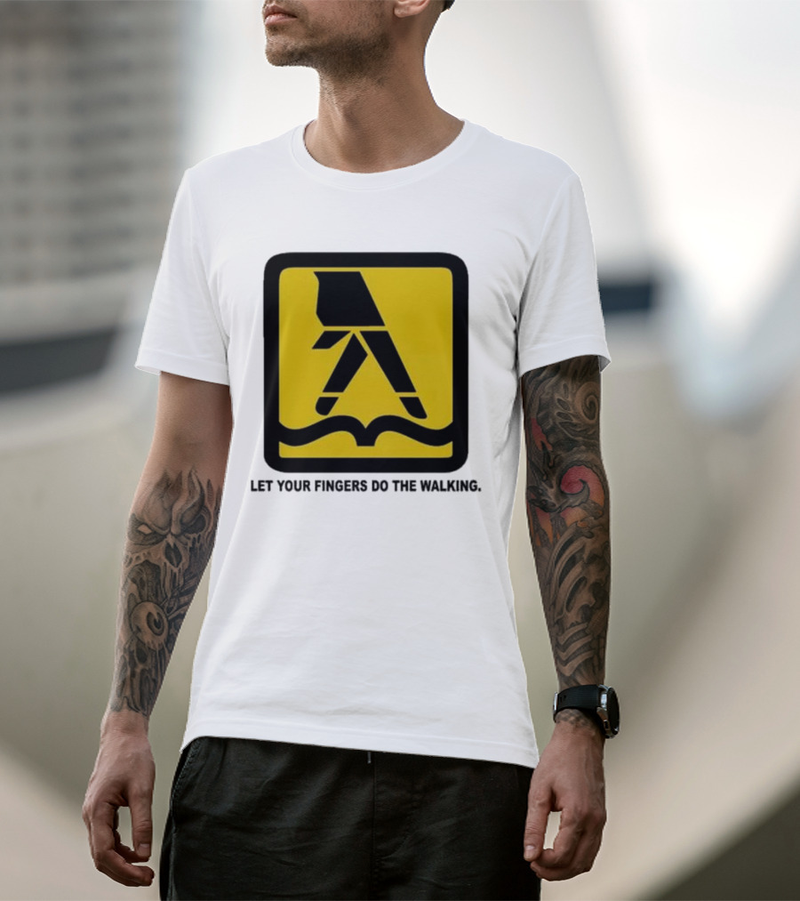 Yellow Pages Let Your Fingers Do The Walking Iconic T-Shirt