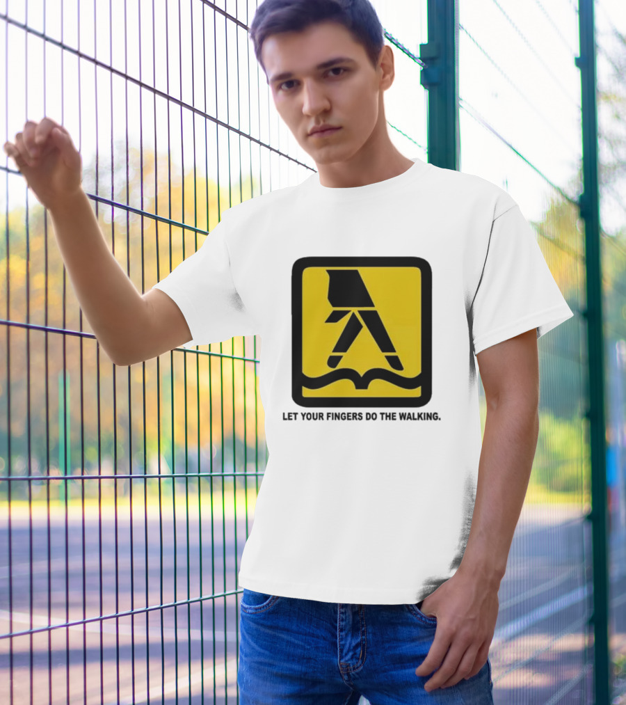 Yellow Pages Let Your Fingers Do The Walking Iconic T-Shirt