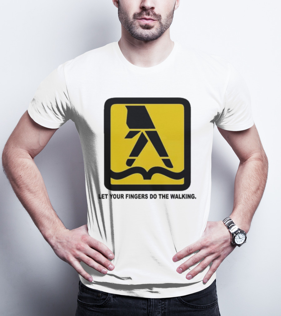 Yellow Pages Let Your Fingers Do The Walking Iconic T-Shirt