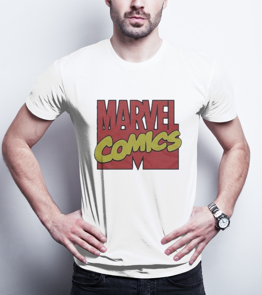 Marvel Comics Retro 1990 Bold Red Yellow T-Shirt