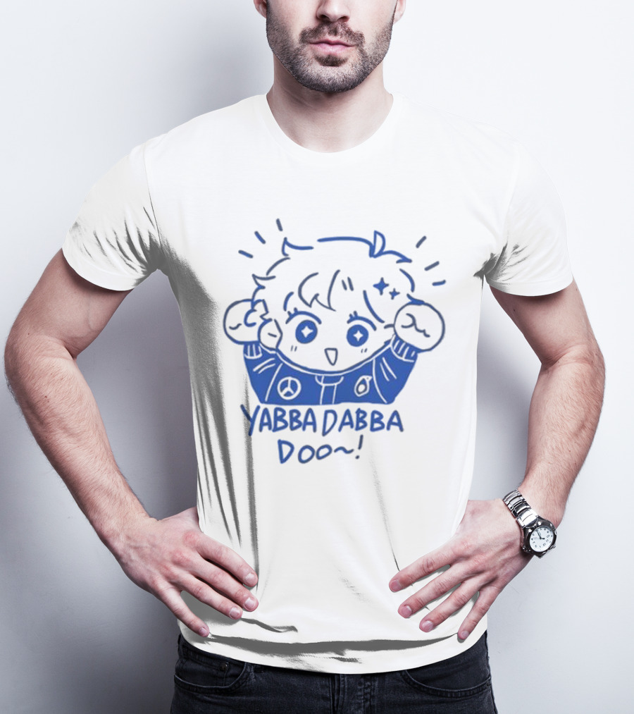 Silly George Yabba Dabba Doo Cute Cartoon Character With Peace Sign Jacket T-Shirt