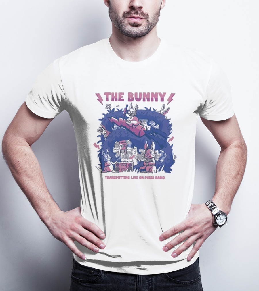 The Bunny Transmitting Live On Phish Radio Navy Broadcast Scene T-Shirt