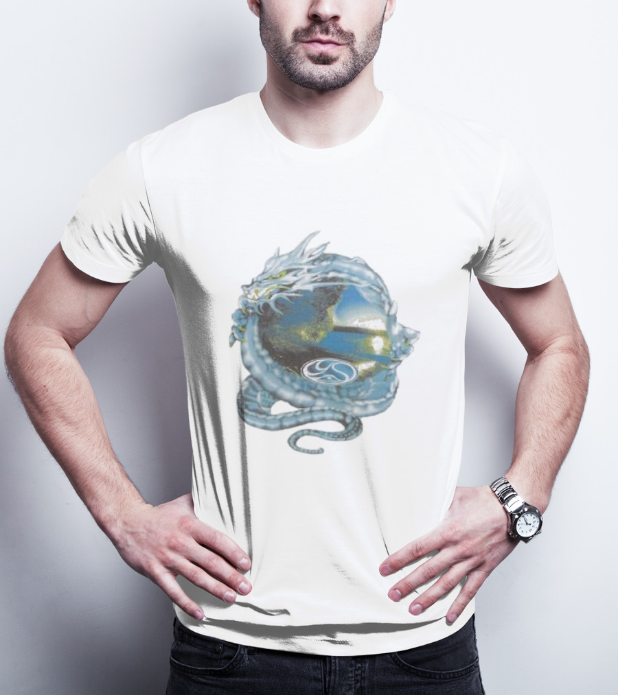 Yardsale Wave Serpent Dragon Landscape Sphere T-Shirt