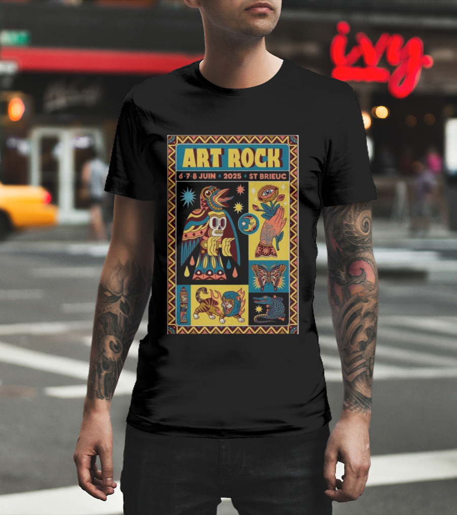 Art Rock Festival 2025 St Brieuc June 6-8 Bretagne France T-Shirt