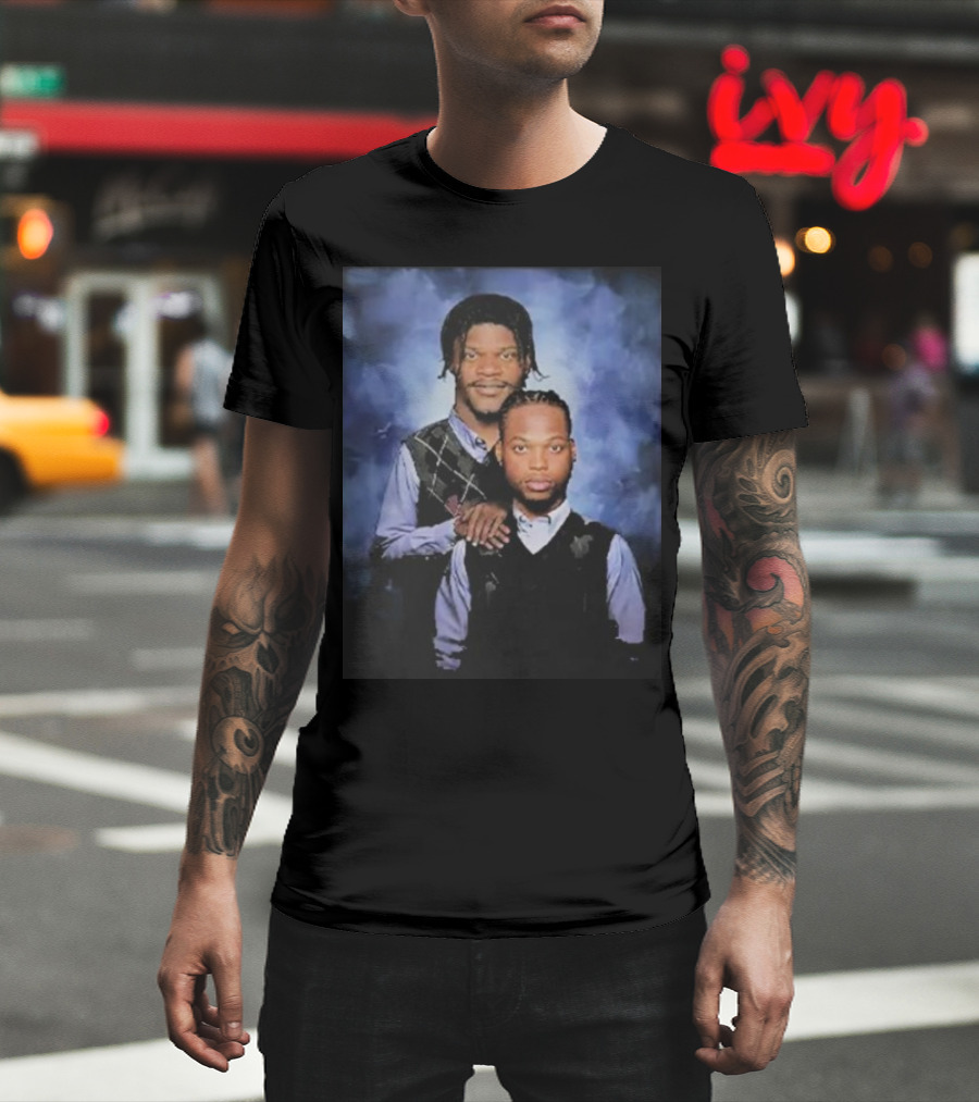Lamar Jackson And Derrick Henry Step Brothers Movie Parody Baltimore Ravens T-Shirt