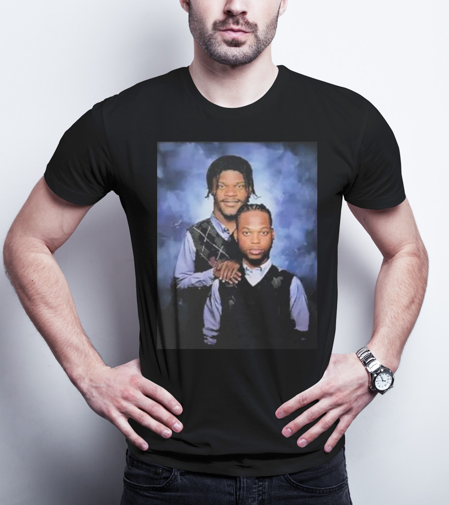 Lamar Jackson And Derrick Henry Step Brothers Movie Parody Baltimore Ravens T-Shirt