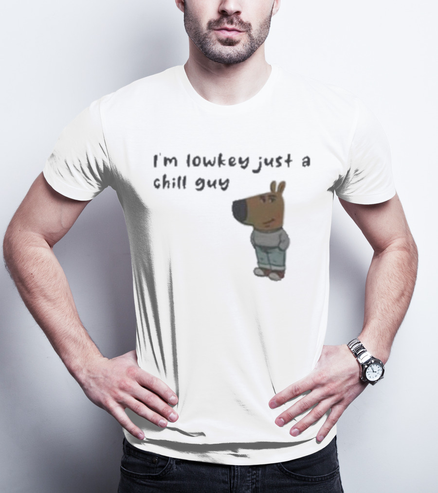 Chill Guy Dog I'm Lowkey Just A Chill Guy Animal Crossing Inspired Character T-Shirt
