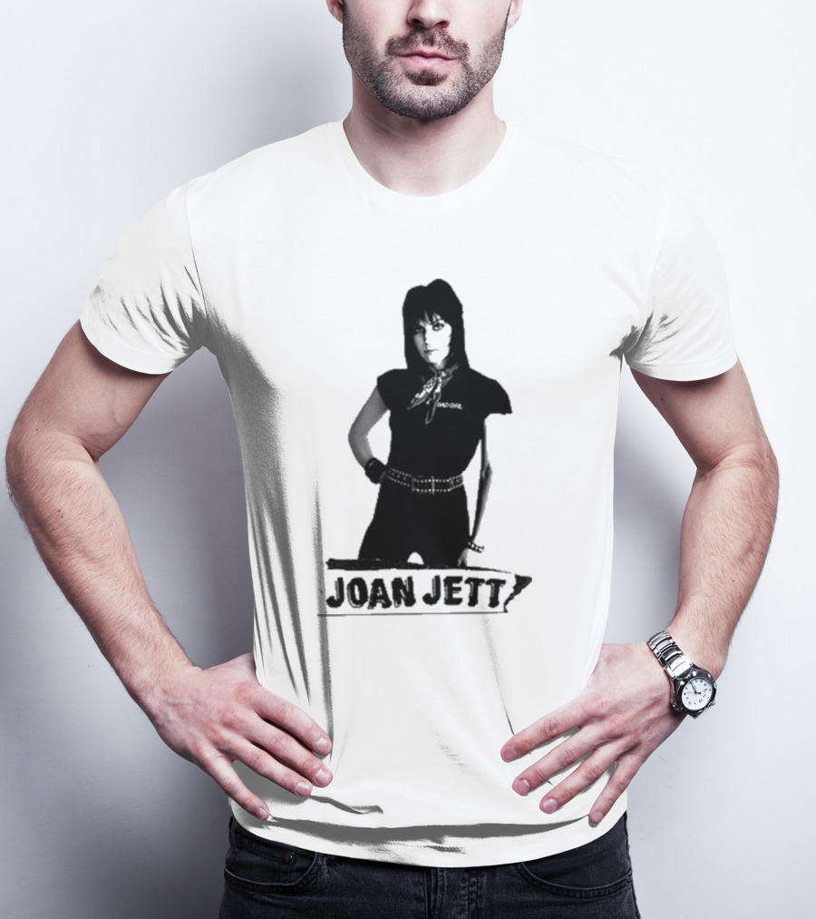 Joan Jett Crimson And Clover Photo Joan Jett Black And White Image T-Shirt