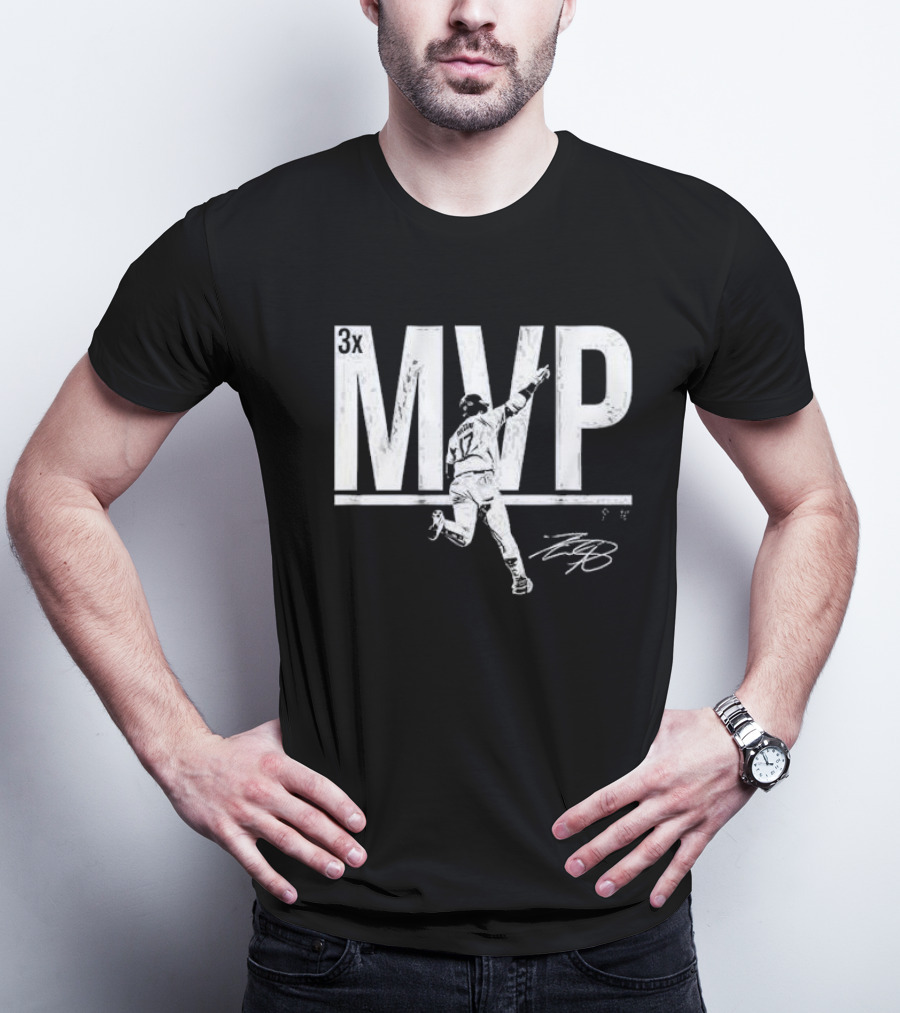 Shohei Ohtani 3x MVP 17 Signature T-Shirt