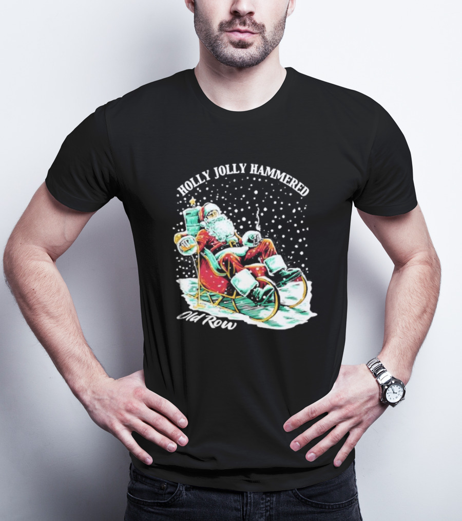 Holly Jolly Hammered Santa Old Row T-Shirt