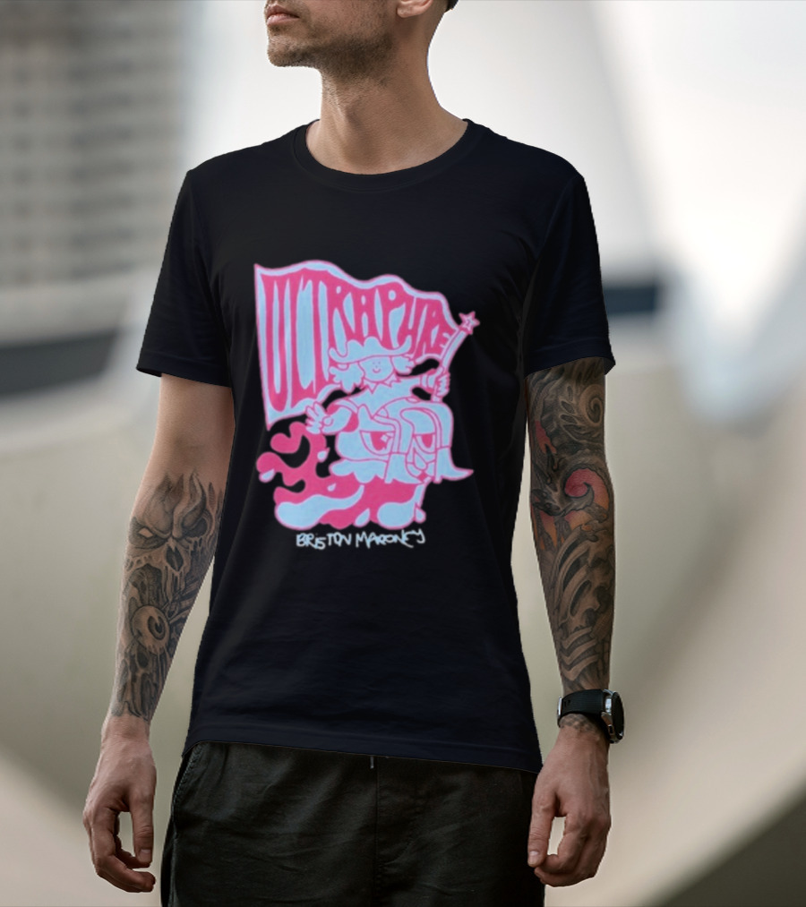 Briston Maroney Ultrapure Pink And Blue Caricature T-Shirt