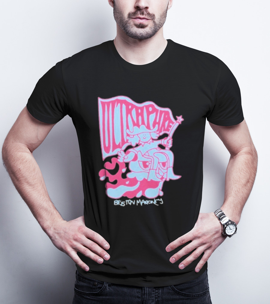 Briston Maroney Ultrapure Pink And Blue Caricature T-Shirt