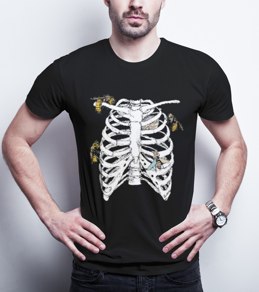 Happenstance Haven His Ribcage With Hornets Nest Inside T-Shirt
