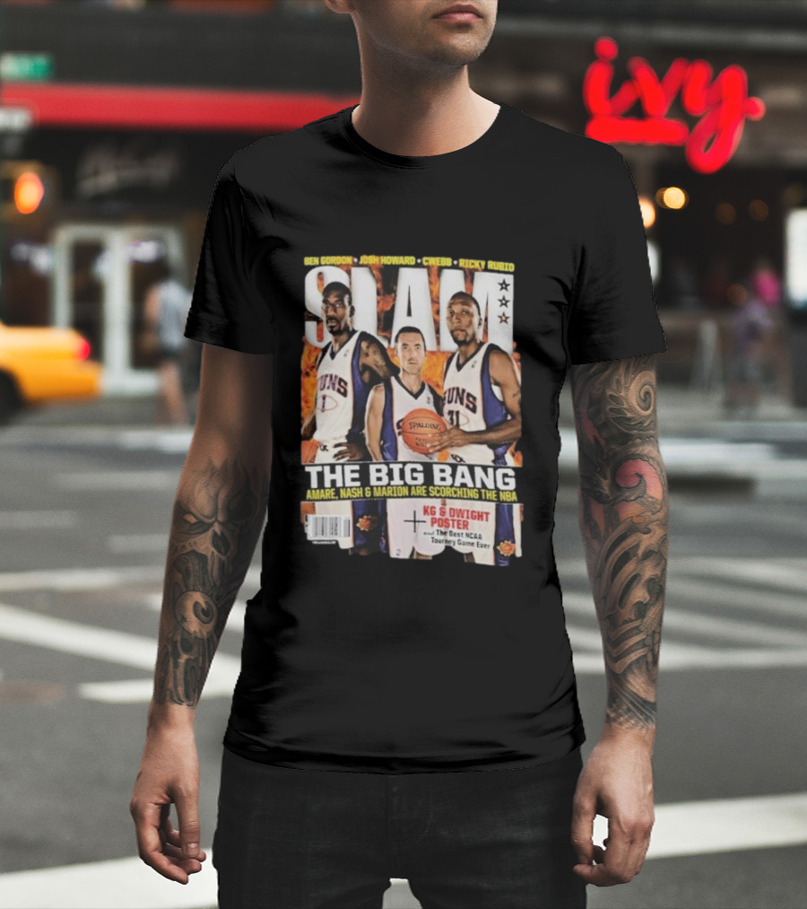 SLAM Magazine: The Big Bang Amare Nash And Marion Scorching The NBA T-Shirt