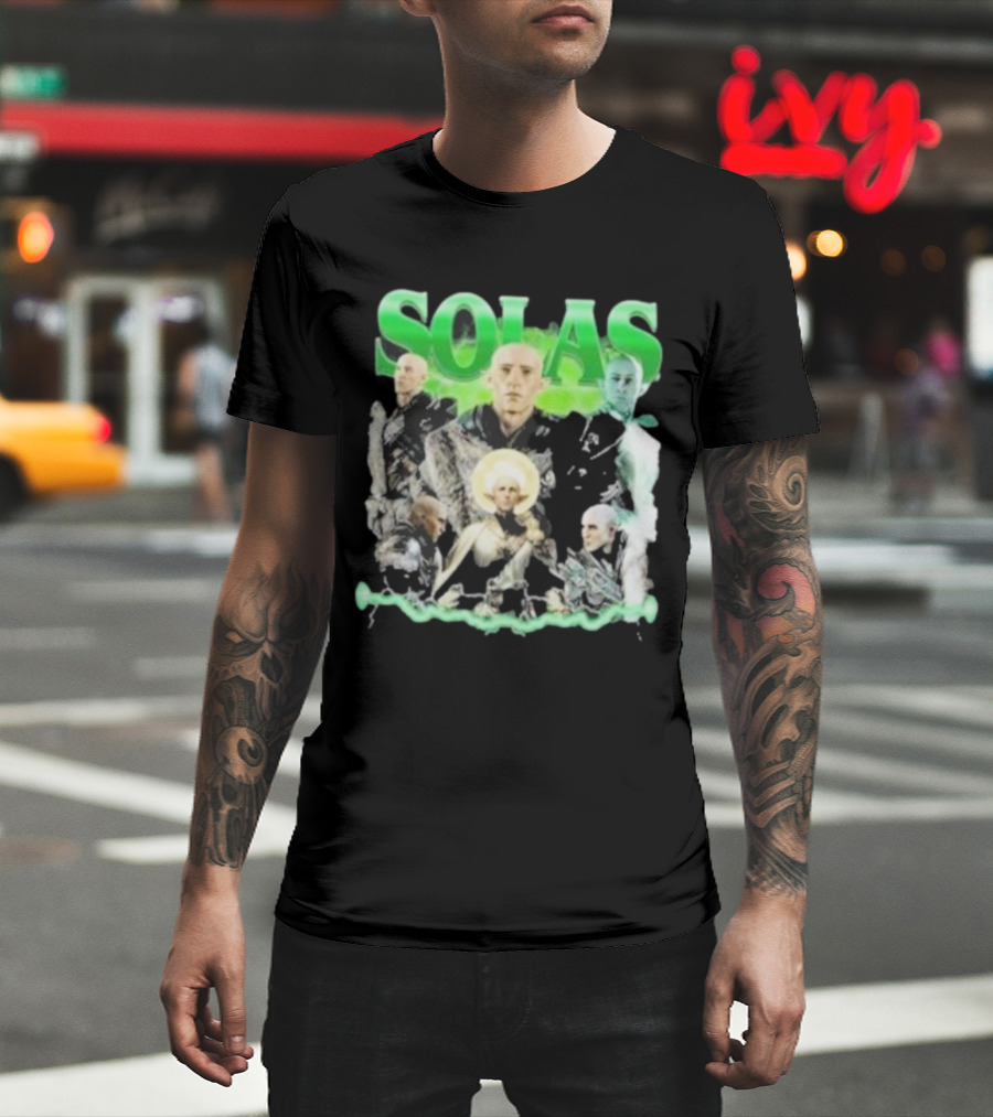 Solas Dragon Age Multiple Portraits Green Aesthetic Fan T-Shirt