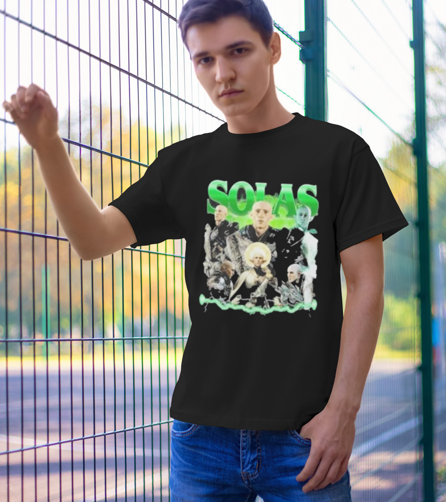 Solas Dragon Age Multiple Portraits Green Aesthetic Fan T-Shirt
