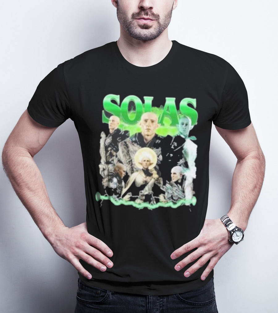 Solas Dragon Age Multiple Portraits Green Aesthetic Fan T-Shirt