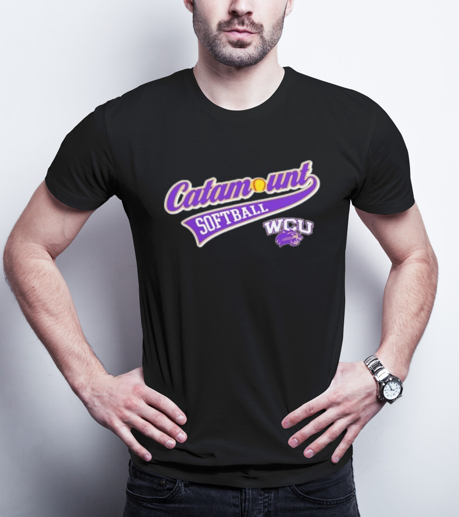 Catamount Softball WCU Western Carolina University T-Shirt