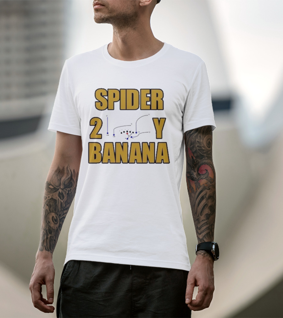 Jon Gruden Spider 2 Y Banana Football Play Diagram T-Shirt