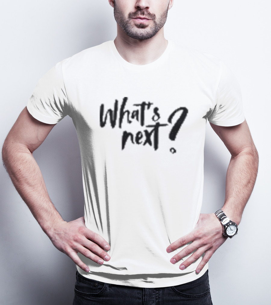 Pari What's Next Question Mark Text T-Shirt