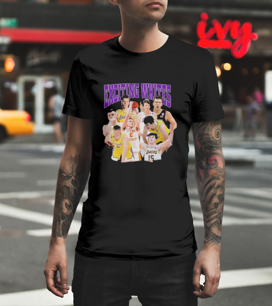 Exciting Whites Dalton Knecht Austin Reaves Lakers Basketball T-Shirt