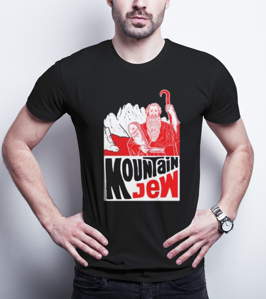 Nwt Mountain Jew Nature Old Men Cool Moses With Ten Commandments T-Shirt