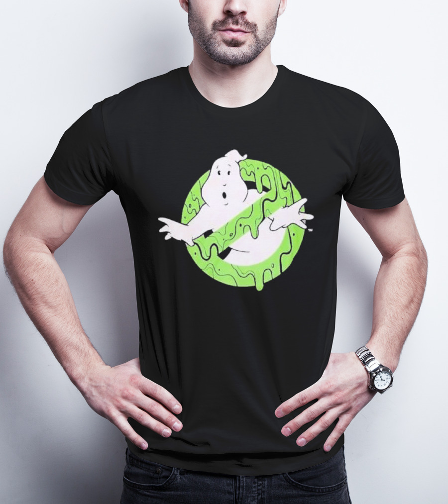 Ghostbusters Slime Logo Green Kids T-Shirt