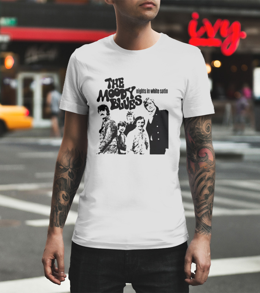 The Moody Blues Nights In White Satin Vintage Band Photo T-Shirt