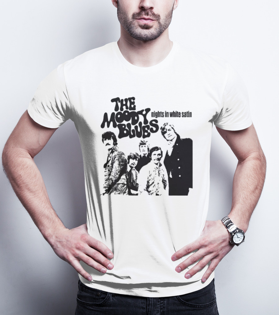The Moody Blues Nights In White Satin Vintage Band Photo T-Shirt