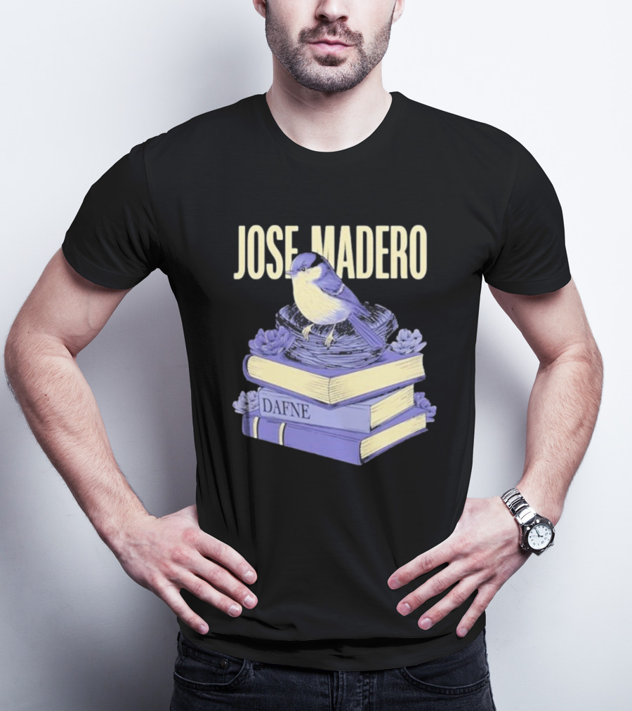 José Madero Dafne Bird On Books T-Shirt