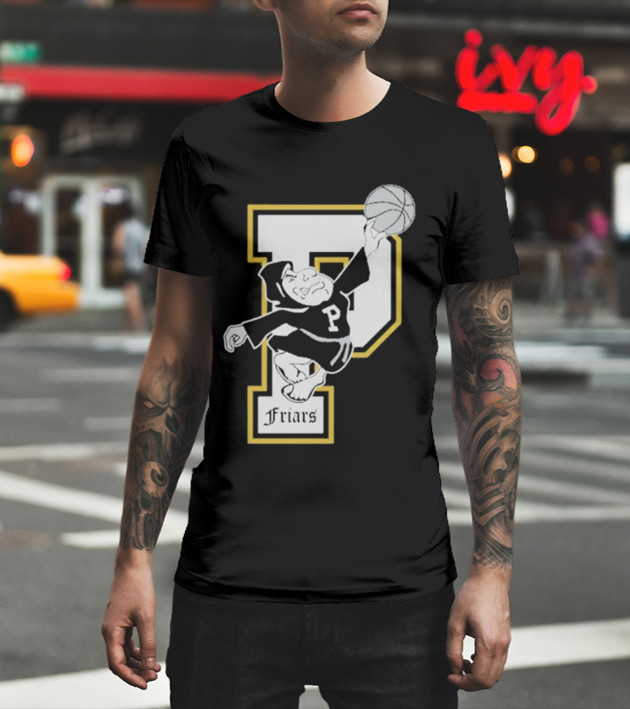 P Friars Basketball Dunking Mascot T-Shirt