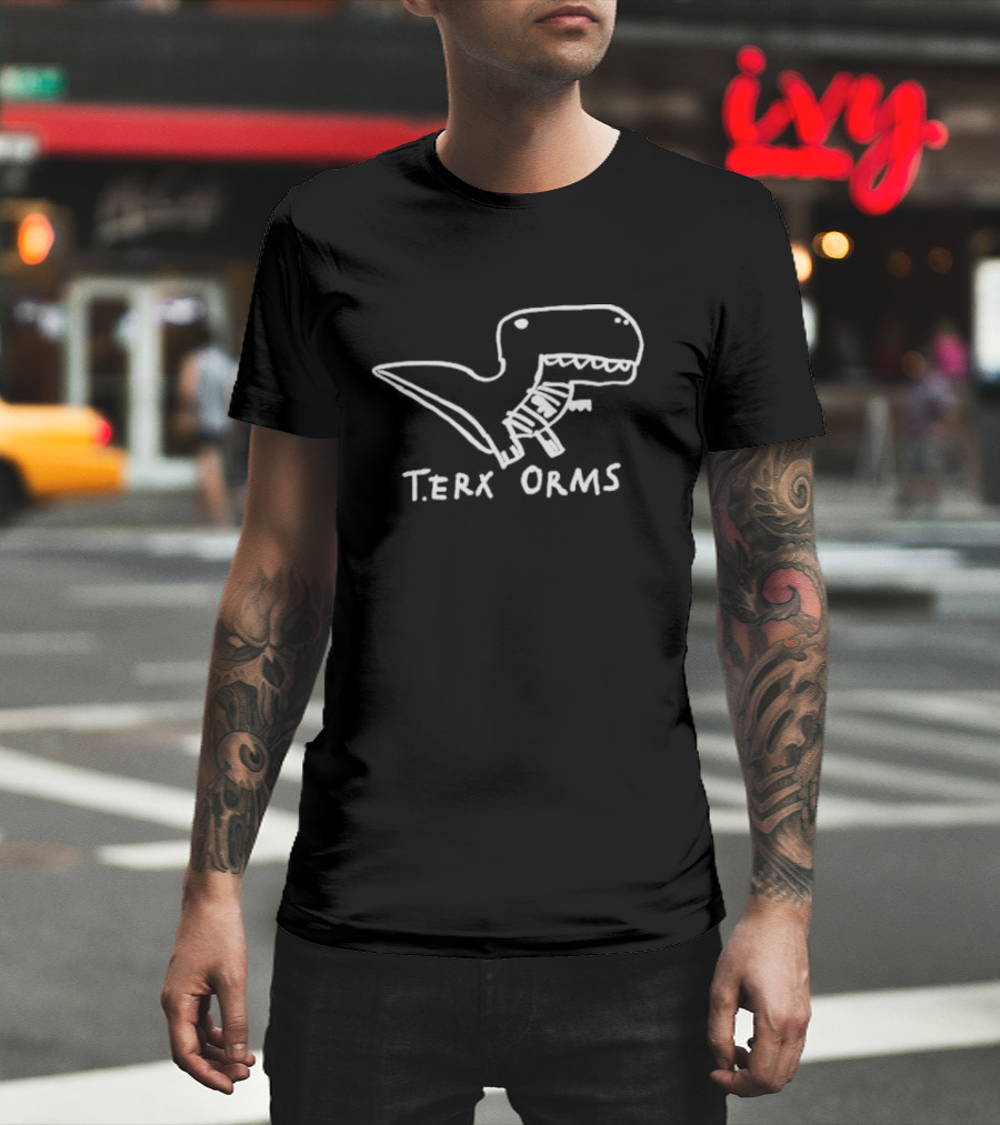 T-rex Arms T-erx Orms Dinosaur Sketch T-Shirt