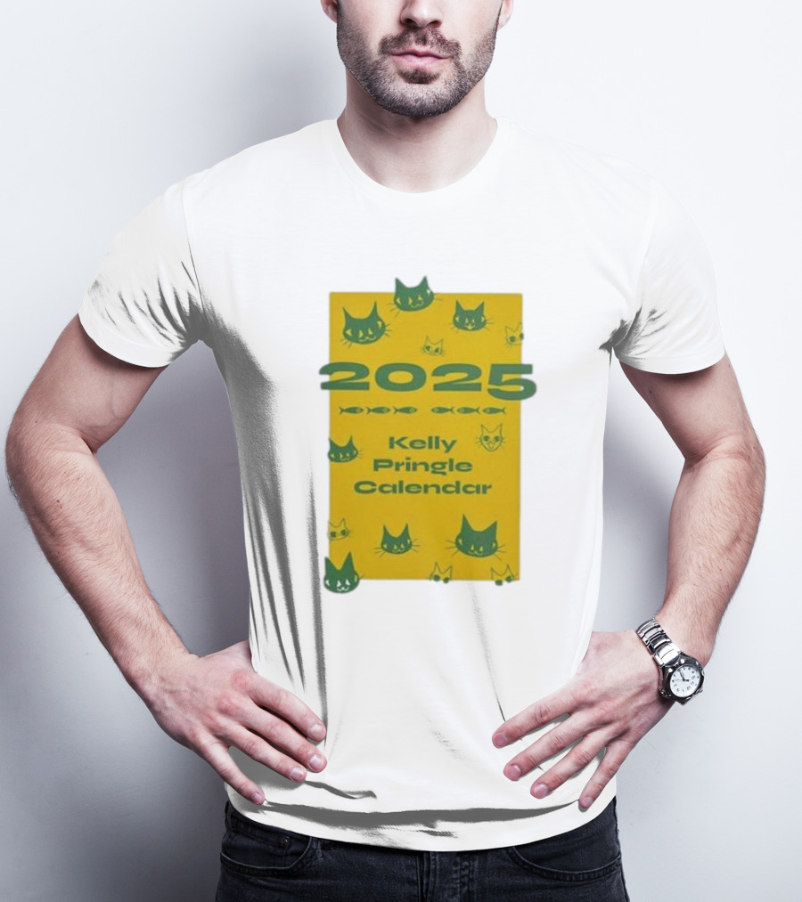 2025 Kelly Pringle Cat Calendar T-Shirt