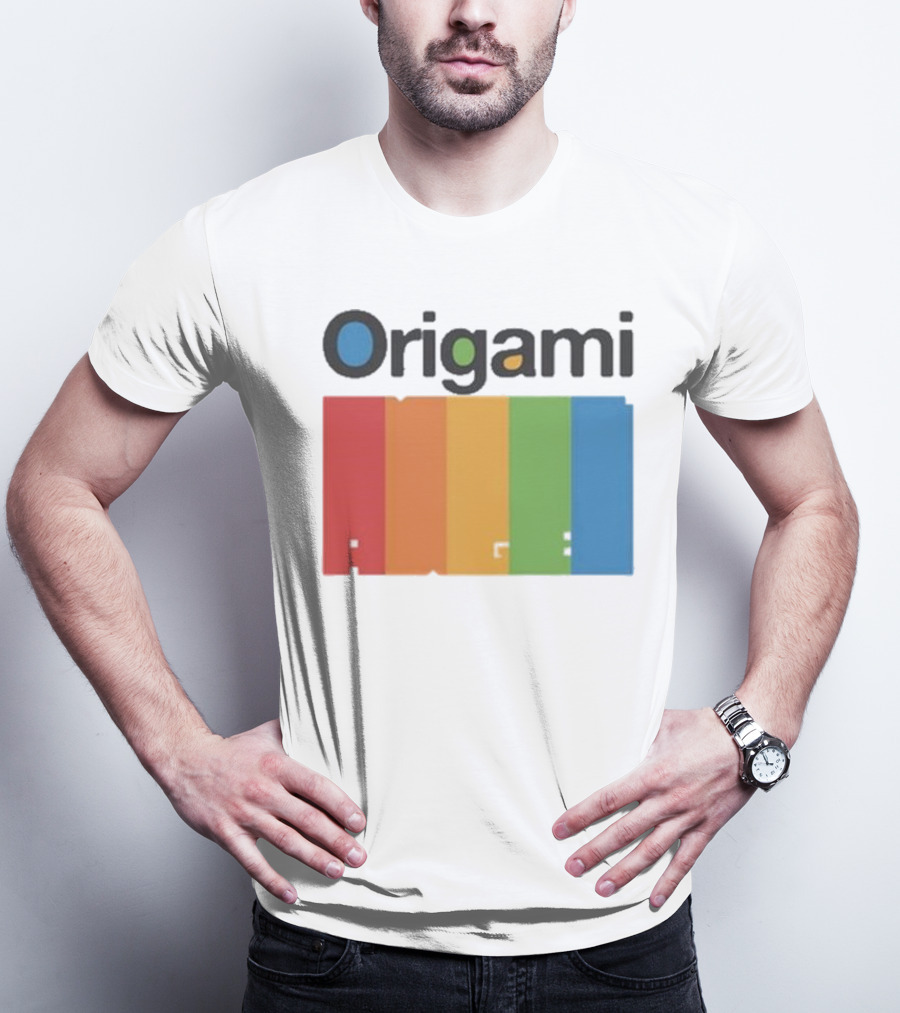 Origami Colorful Spectrum Stripes T-Shirt